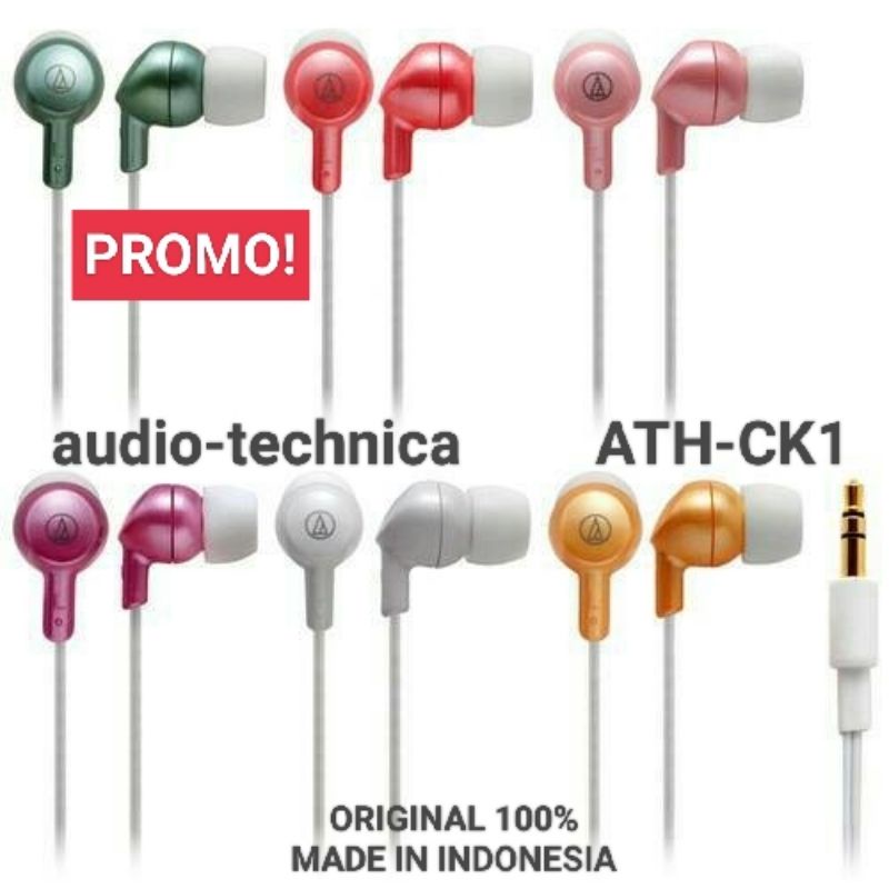 Jual Handset Audio Technica ATH CK1 Mini Original Handsfree Stereo HD ...