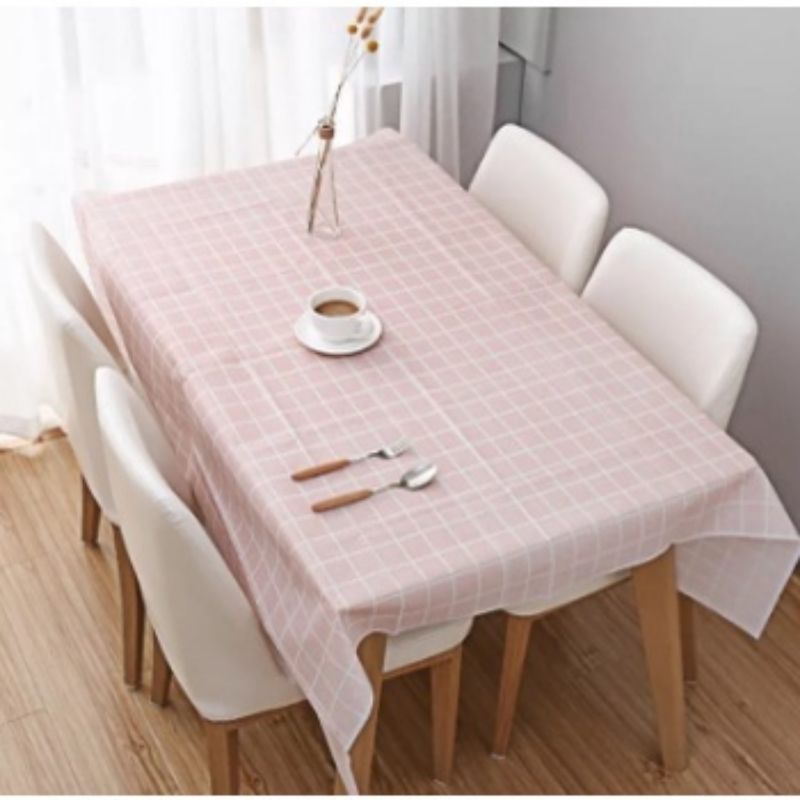 Jual 02 Alas Meja Bahan Plastik PEVA Alas Meja Anti Air Taplak Meja ...