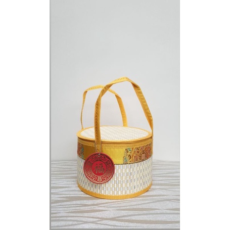 Jual Ziva Bamboo C Bag /Tas Kue Kering Bambu Imlek / Packaging Hampers ...