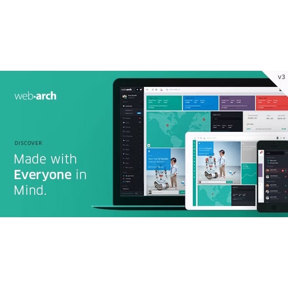 Jual Webarch - Responsive Admin Dashboard Template | Shopee Indonesia