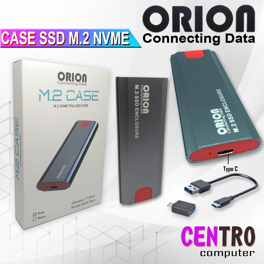 Jual ORION CASE SSD M 2 NVME Enclosure USB Type C dan USB 3.1 CASE SSD ...