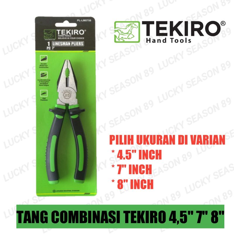 Jual Tang Combinasi Tekiro 4,5 inch/ 7inch/ 8inch Original | Shopee ...