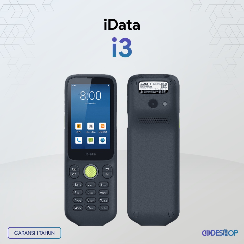 Jual iData i3 Scanner Barcode 2D Mobile Android Keypad Touchscreen ...