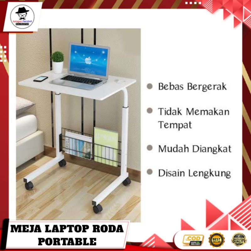 Jual Meja Laptop Portable Roda / Meja Roda Portable Stand Aluminium ...