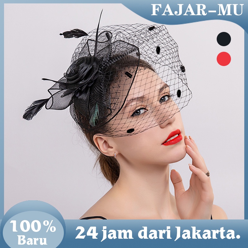 Jual Jepit Jala Fascinator /Fascinator Hat Aksesoris Topi Jaring Hiasan ...