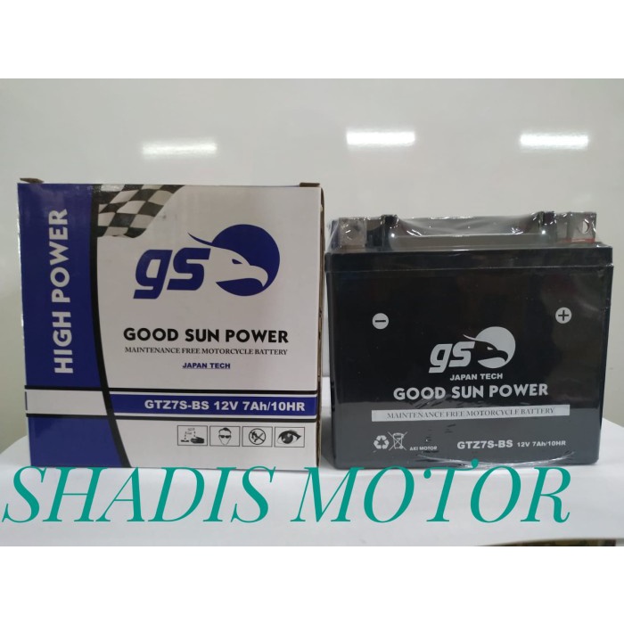 Jual Aki Kering Merk GS Good Sun It GTZ7S-BS Motor Satria Fu Vario 125 ...