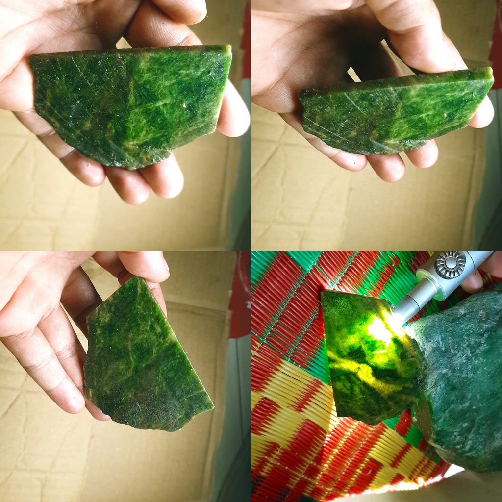 Jual BAHAN BATU GIOK ASLI NEPHRITE JADE JUAL MURAH HABISKAN STOK KD3416 ...