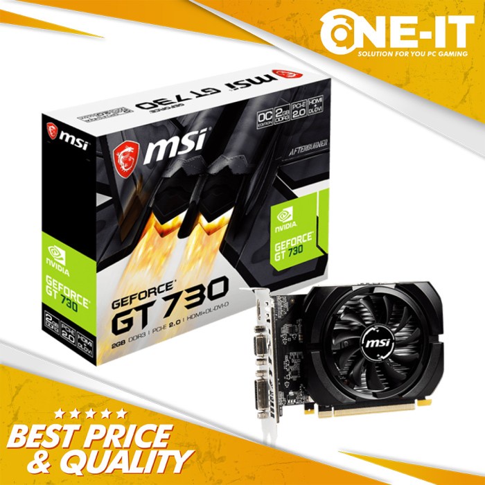 Jual VGA MSI GT 730 2GB DDR3 OC N730K-2GD3/OCV5 | Shopee Indonesia