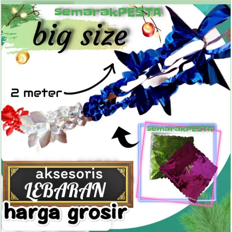 Jual (BIG SIZE) garlan full color, garlan pesta, garlan dekorasi ...