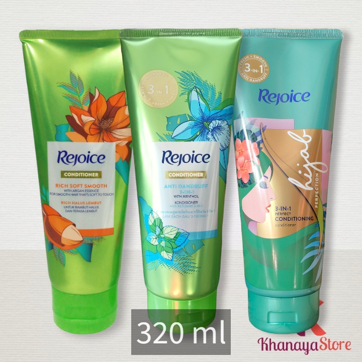 Jual Rejoice Conditioner Rich Soft Smooth, Hijab Perfection & Anti Dandruff 320ml 320 ml ...