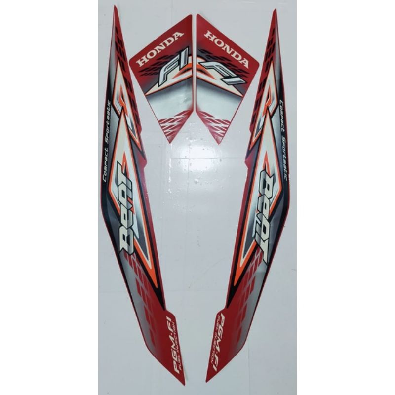 Jual striping Beat fi 2014 merah maroon stiker ori Honda Beat Fi 2014 ...