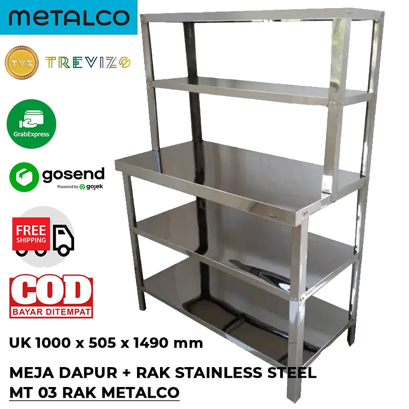 Jual Meja Kompor Dengan Rak Stainless. Meja Dapur. Meja Stainless Dapur ...