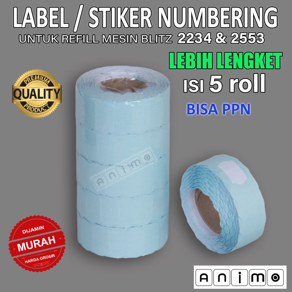 Jual LABEL - STIKER NUMBERING BLITZ 2234 & 2253 LEM LEBIH LENGKET | Shopee Indonesia