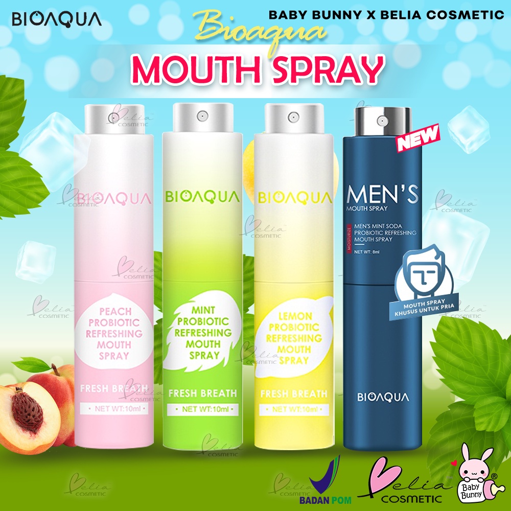 Jual BELIA BIOAQUA Probiotic Refreshing Mouth Spray 10ml | Parfum Mulut ...
