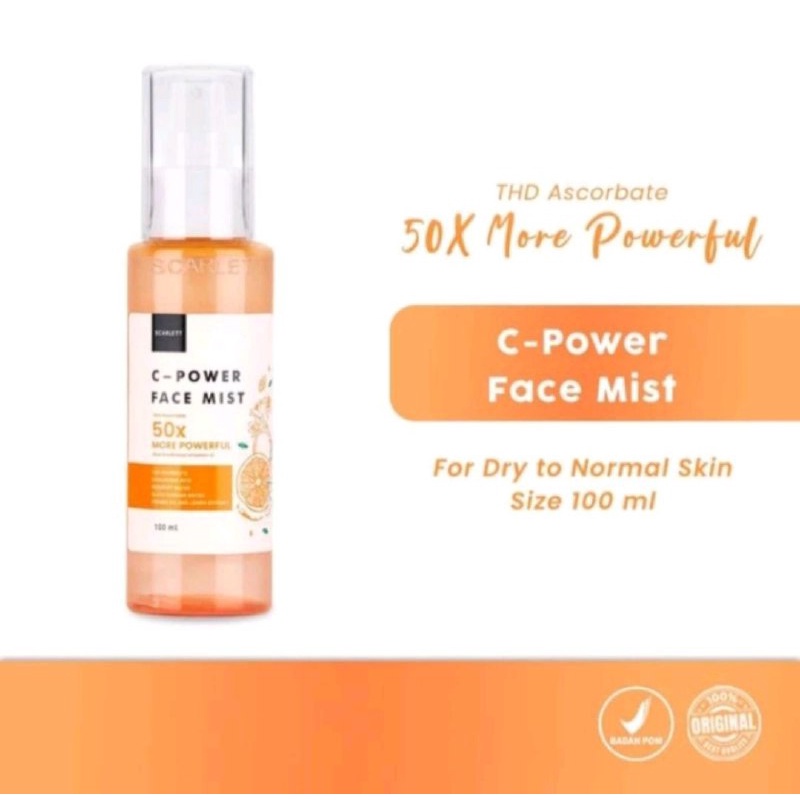 Jual SCARLET FACE MIST C-POWER SCARLET WHITENING - FACE SPRAY | Shopee ...