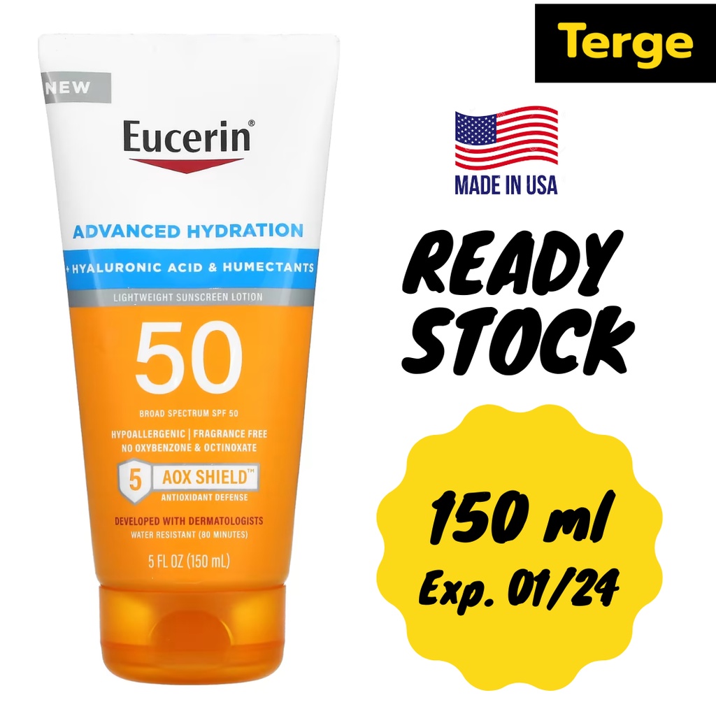 Jual Eucerin Advanced Hydration Lightweight Sunscreen Lotion SPF50, 150 ...