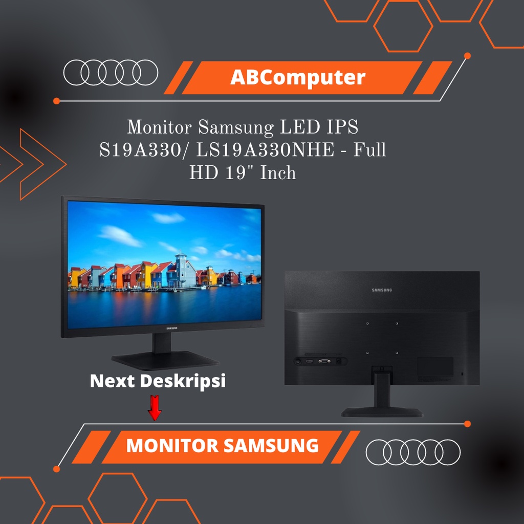 Jual Layar / Monitor / Samsung LED IPS S19A330/ LS19A330NHE - Full HD 19" Inch Garansi Resmi ...