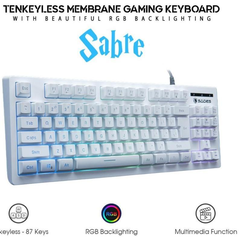 Jual Promo Sades Sabre TKL RGB Gaming Keyboard | Shopee Indonesia