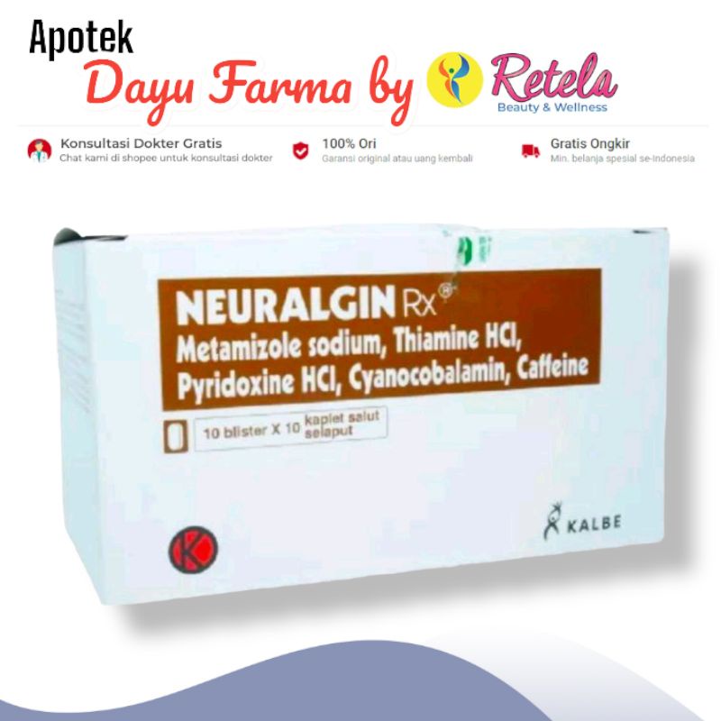 Jual NEURALGIN RX 500MG 1 STRIP 10 TABLET | Shopee Indonesia