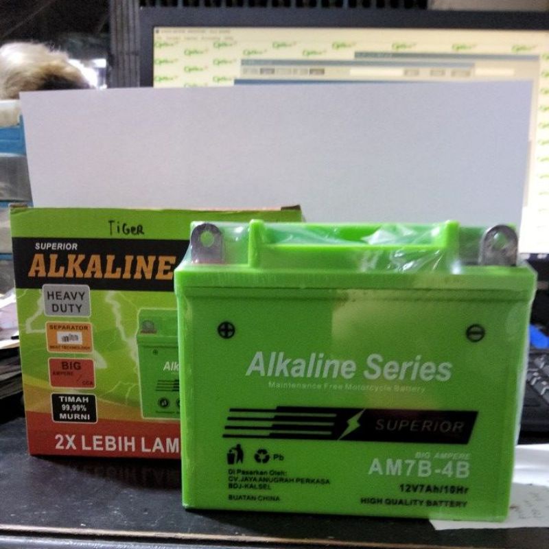 Jual Aki Alkaline Tiger AM7B-4B | Shopee Indonesia