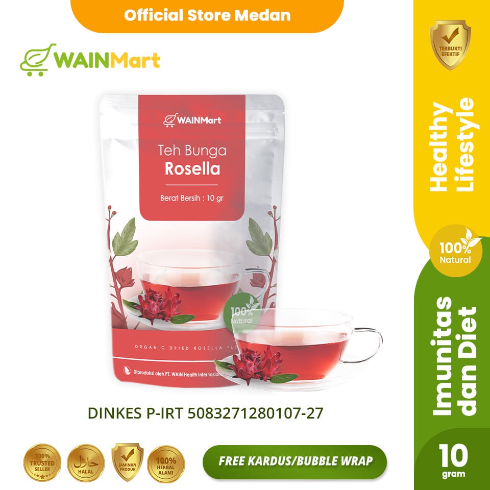 Jual Bunga Rosella Teh Rosela Artisan Minuman Kekinian Pewarna Alami ...