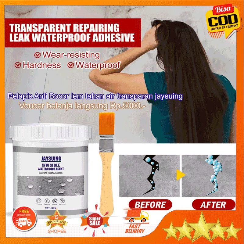 Jual Pelapis Anti Bocor lem tahan air transparan jaysuing invisible ...