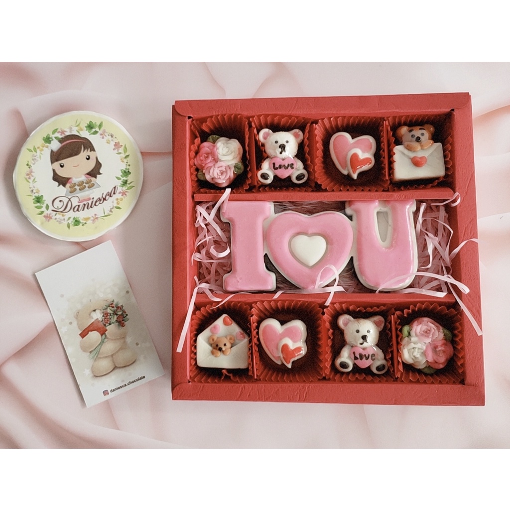 Jual .VD10 - Chocolate gift S16B I LOVE U coklat valentine anniversary ...