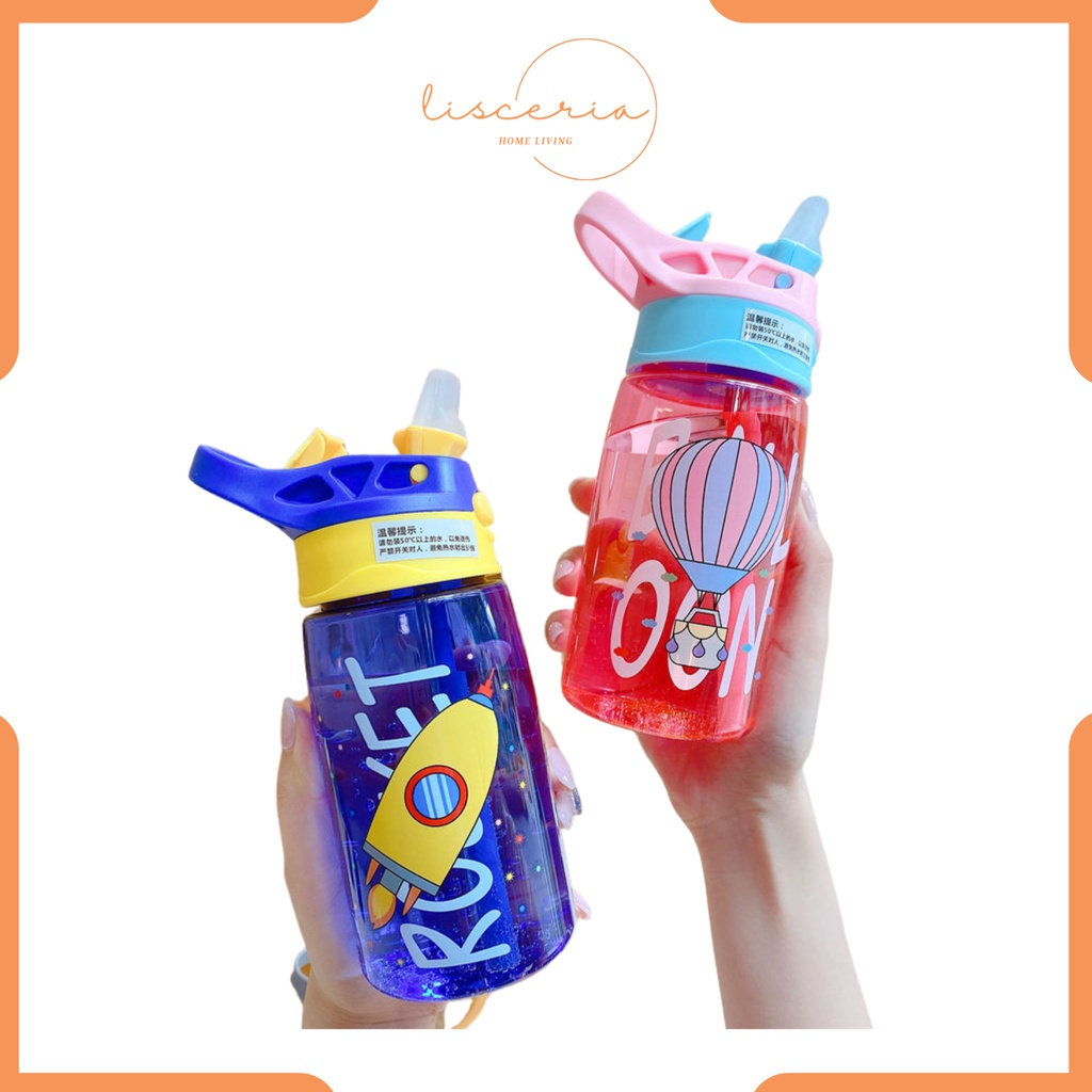 Jual [ LSC ] Botol Minum Anak Motif Rocket Botol Tritan Karakter Lucu ...