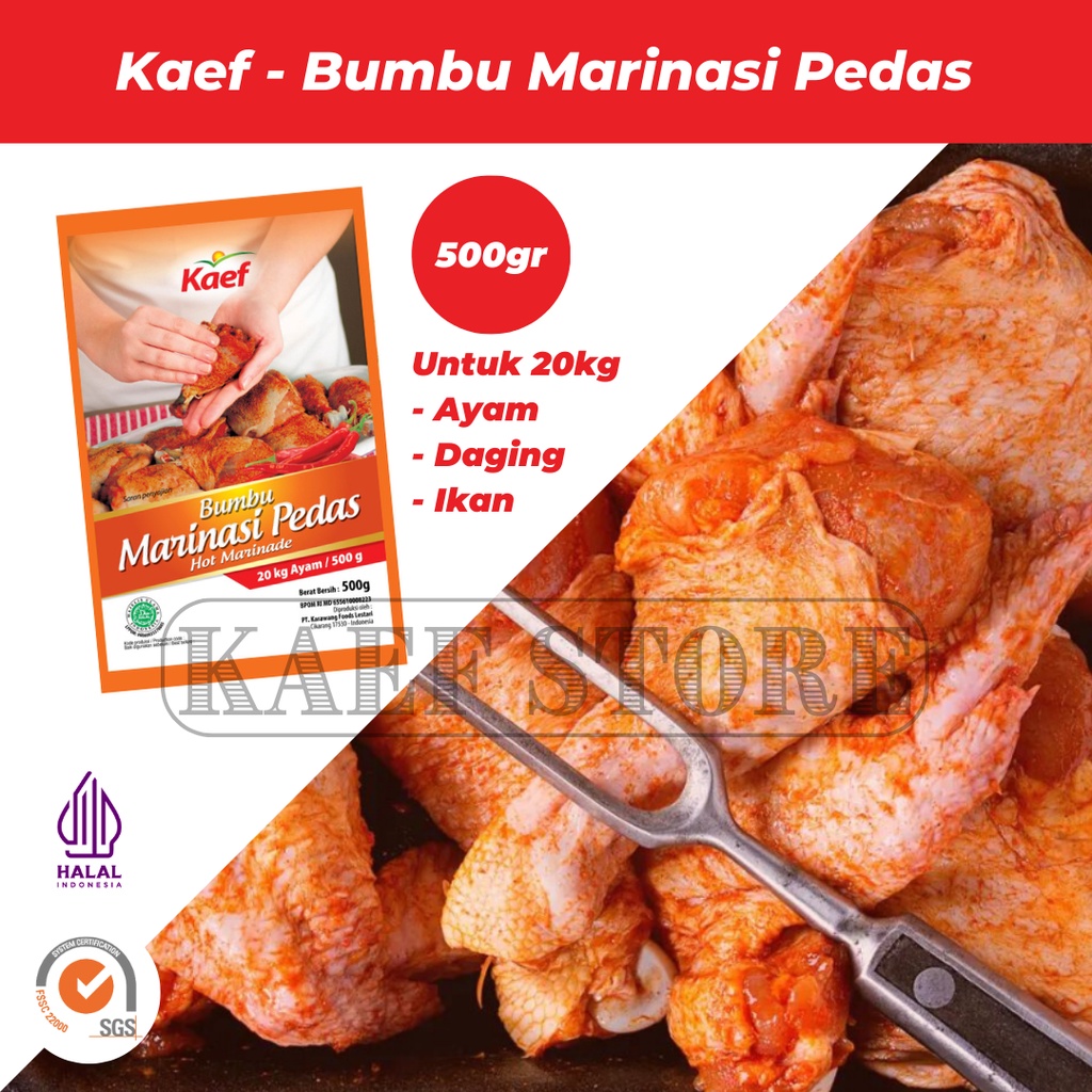 Jual Hot Marinade KAEF | Bumbu Marinasi Pedas | 500 gram | Shopee Indonesia