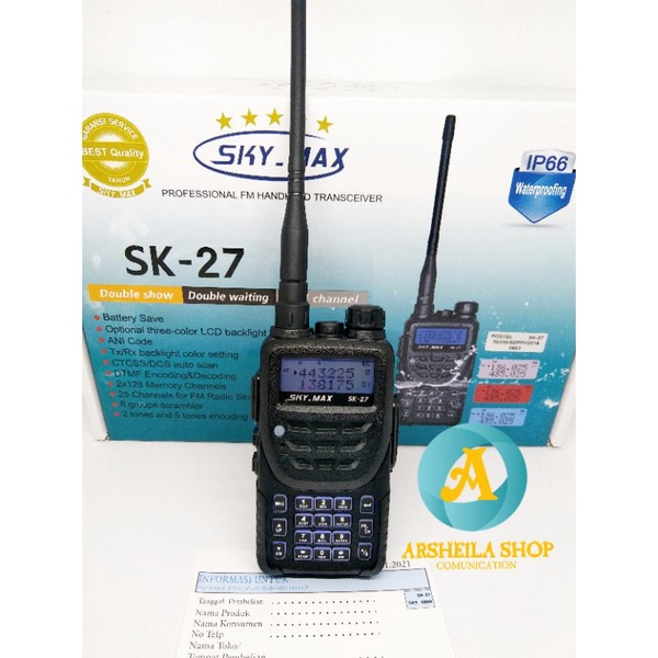 Jual Ht sky max sk 27 dual band waterprof | Shopee Indonesia