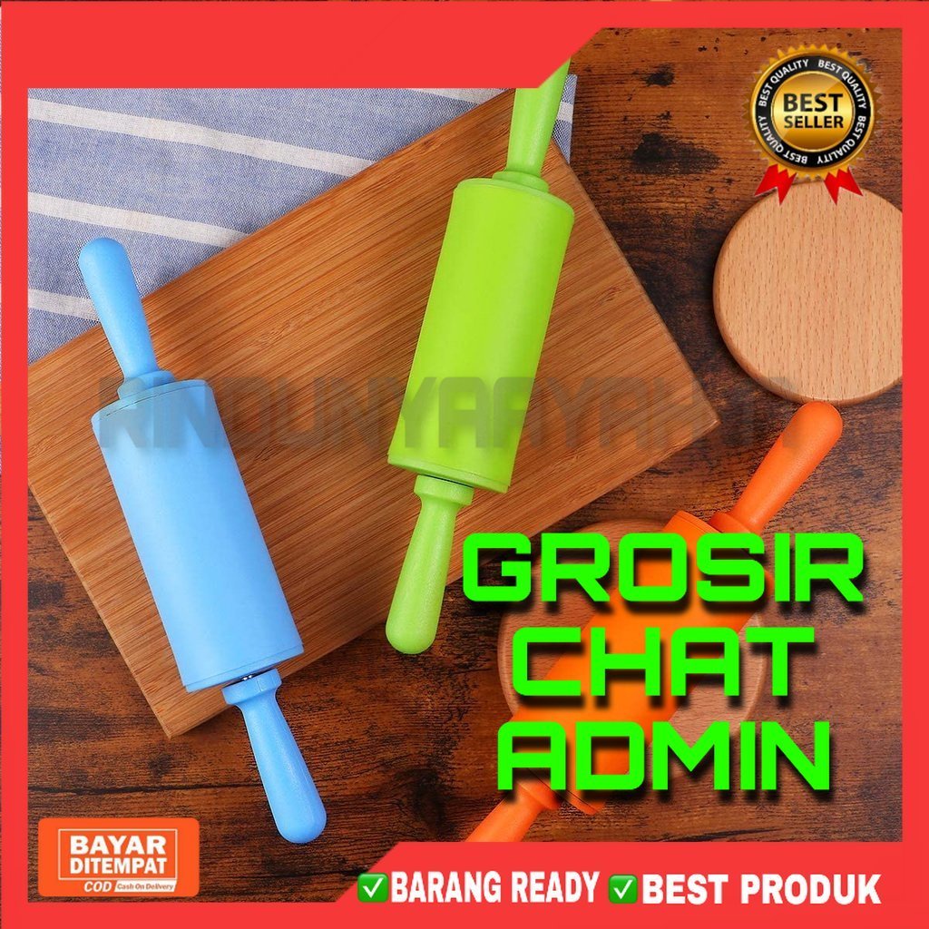 Jual [RA] ALAT PENGGILING ADONAN ROLLING PIN WARNA SILICON | Shopee ...