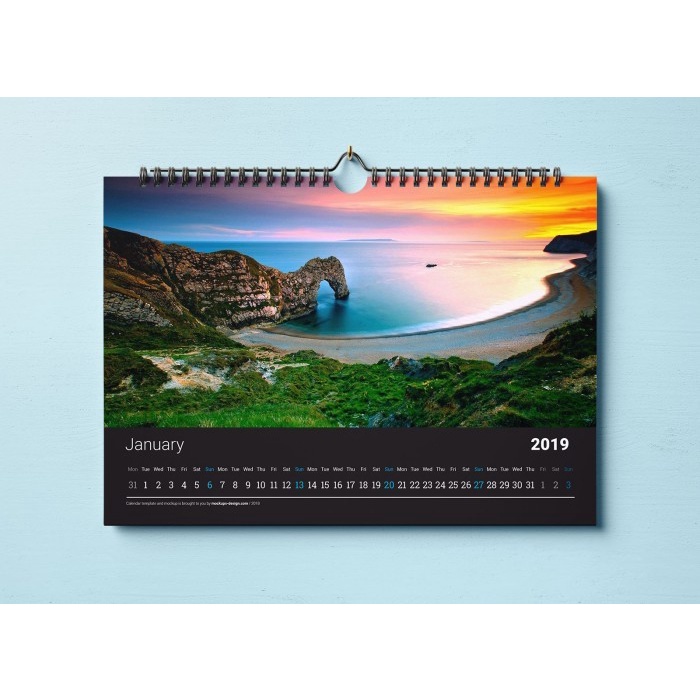 Jual Kalender Dinding A4 Custom 2024 Spiral | Landscape - 7 lembar 2 ...