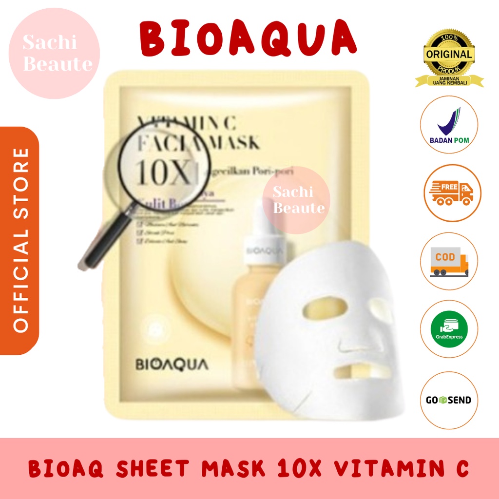 Jual BioAqua Bio Aqua Sheet mask 10X The Effect masker wajah Whitening / Anti-Aging / Repair ...
