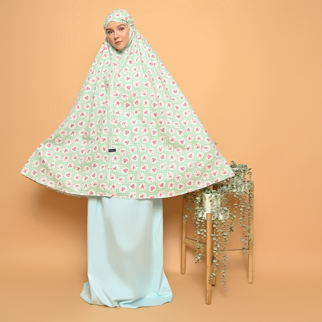 Jual Mukena Japania hijau tosca muda KAENINA | Shopee Indonesia