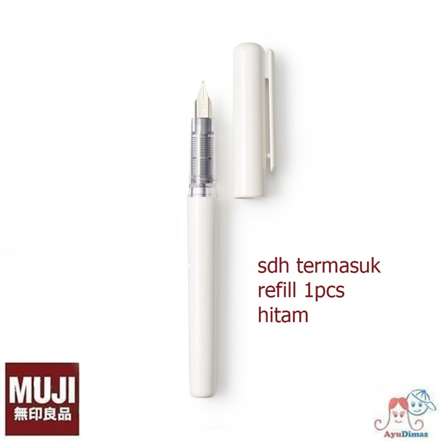 Jual Muji Polycarbonate fountain pen / reill catridge - pulpen ...