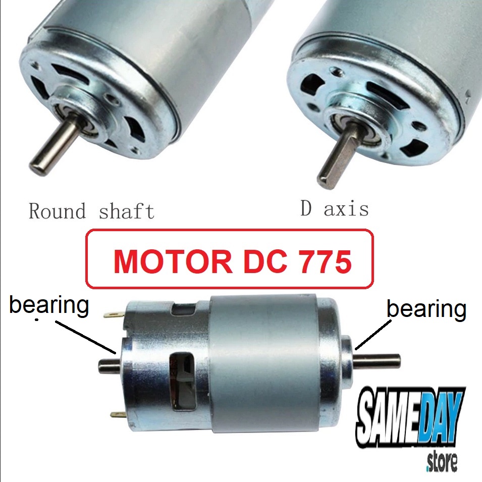 Jual Dinamo DC 12V 150W Motor 775 High speed Large torque RS775 Torsi Besar 15000rpm | Shopee ...