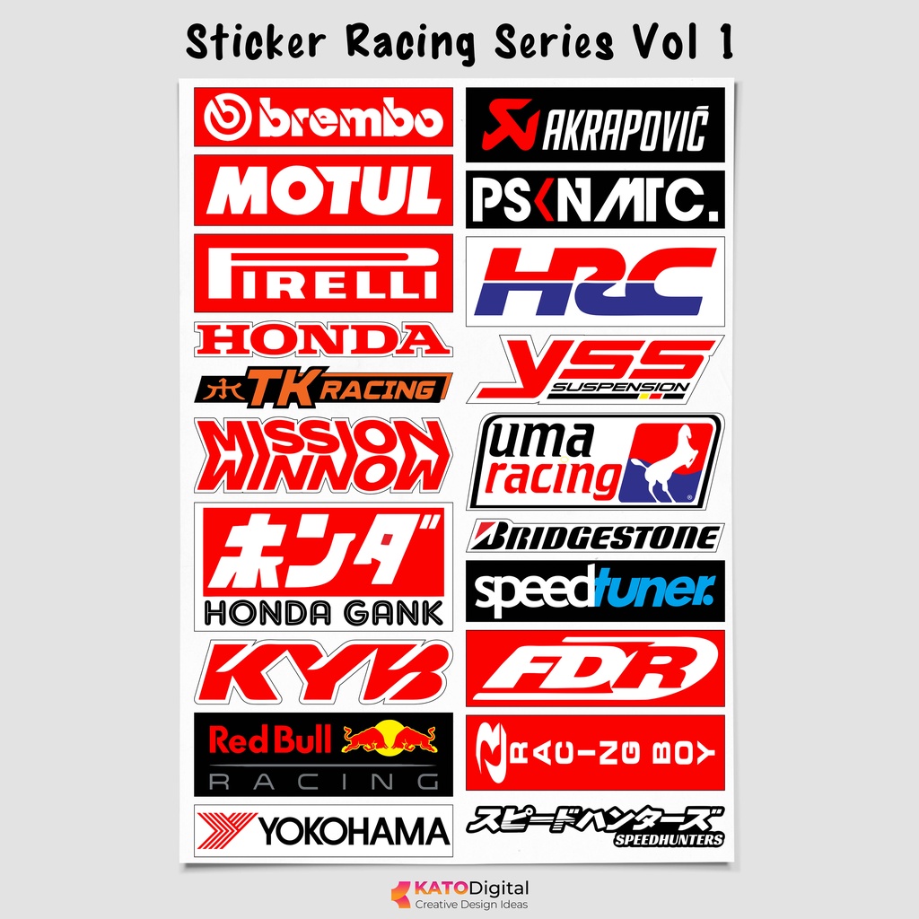 Jual Sticker Pack Sponsor Motor Vinyl Anti Air Stiker Logo Motor ...