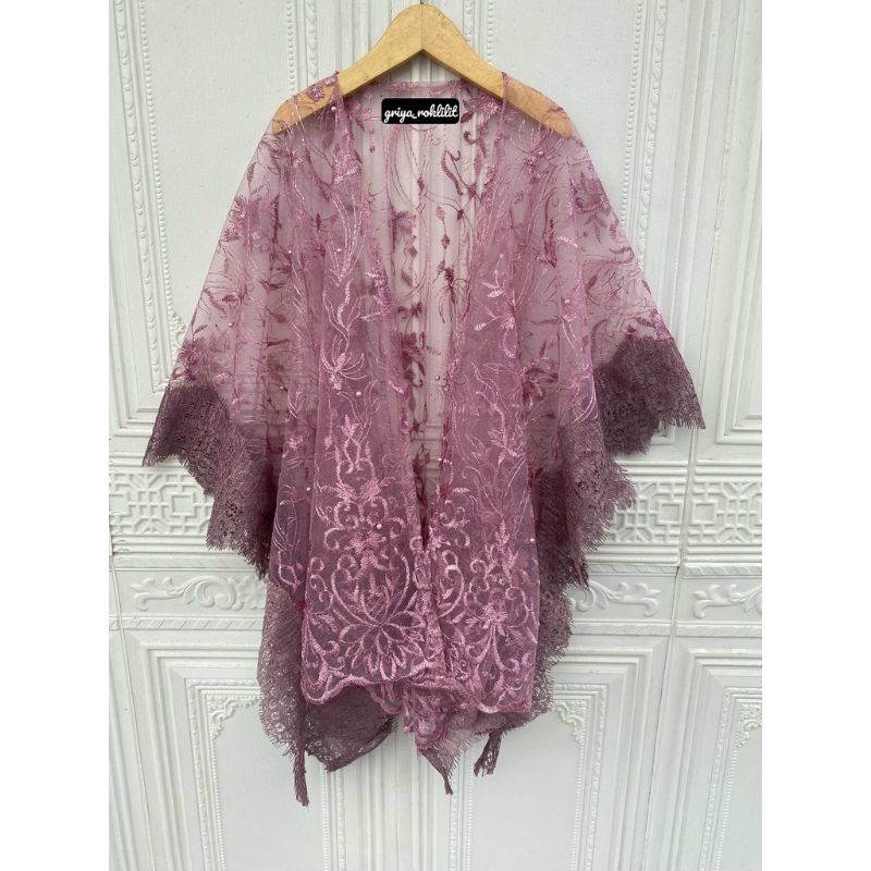 Jual Atasan Kebaya Cardigan Brukat Outer Tile Kardigan Brokat Outer ...