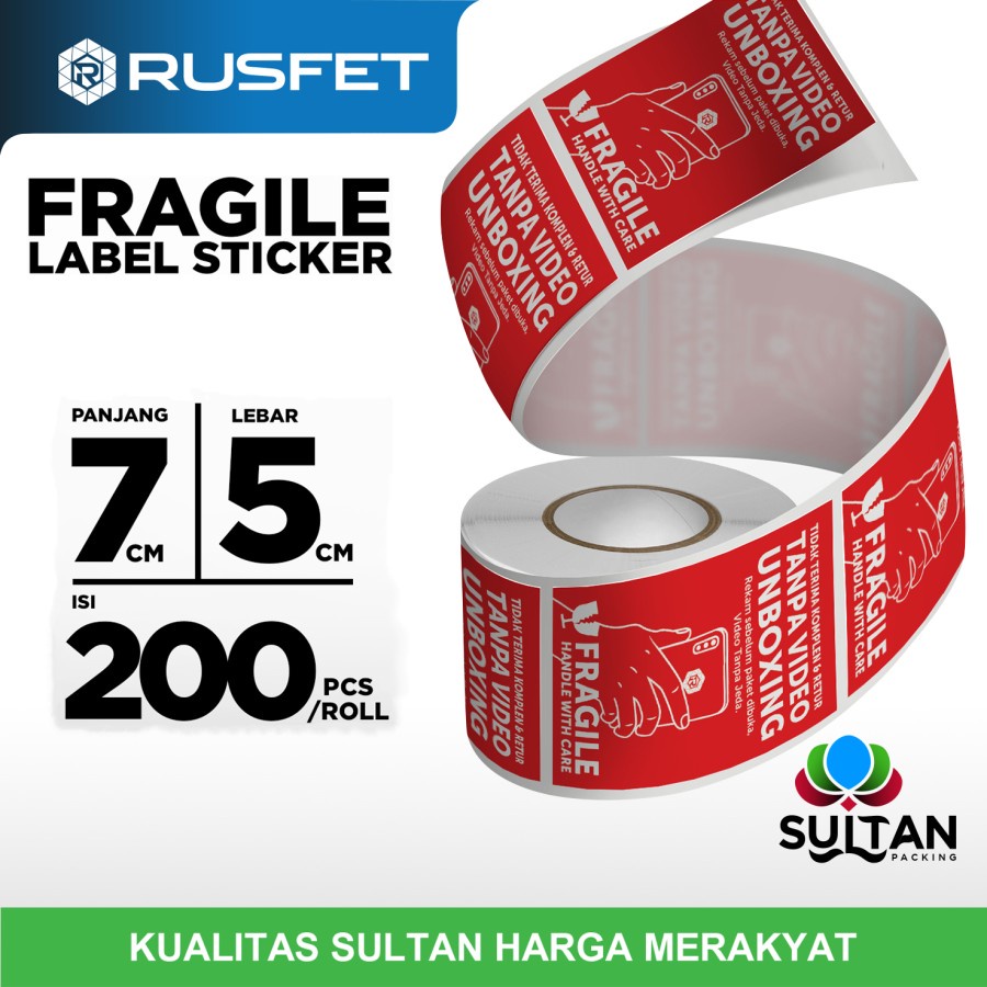 Jual Stiker Unboxing Fragile Sticker Label Video Unboxing Paket Per ...
