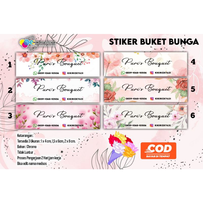 Jual Stiker Bunga / Buket / Bouquet / Flower | Shopee Indonesia