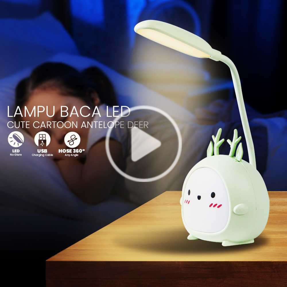 Jual YW Lampu Baca LED Cute Cartoon Antelope Deer - YW2021B | Shopee ...