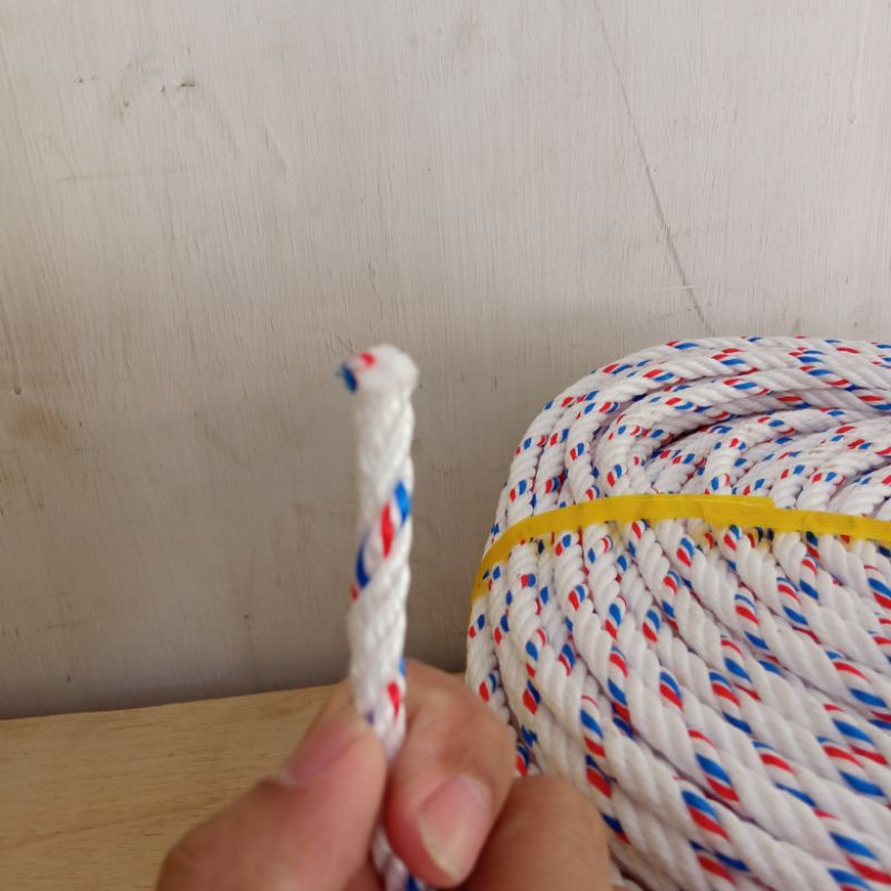 Jual Tali Tambang Putih PPD 8mm harga permeter / Tali Tampar 8 mm Putih ...