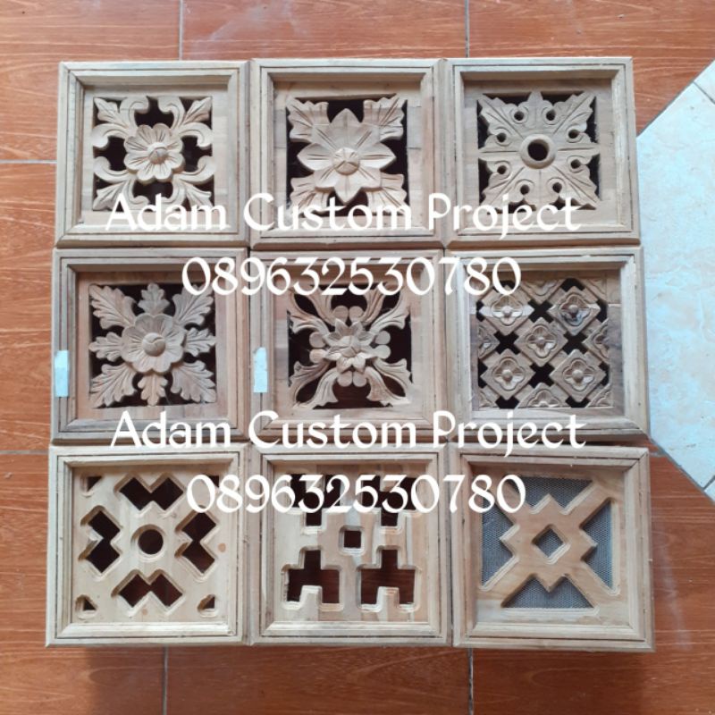 Jual LOSTER UKIR KAYU JATI FENTILASI ANGIN ANGIN UDARA KAYU JATI ...