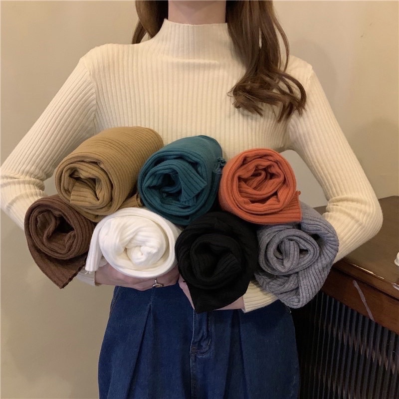 Jual inner rajut import knit turtleneck | Shopee Indonesia