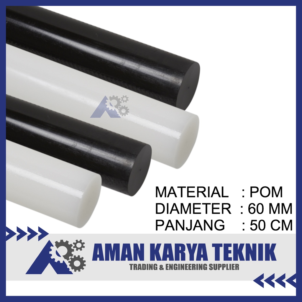 Jual Polyacetal/POM Batangan ( POM Rod ) Dia. 60 mm x 500 mm | Shopee ...