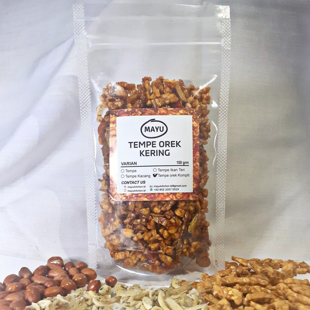 Jual (100g) TEMPE OREK KERING - VARIAN KOMPLIT (IKAN TERI DAN KACANG ...