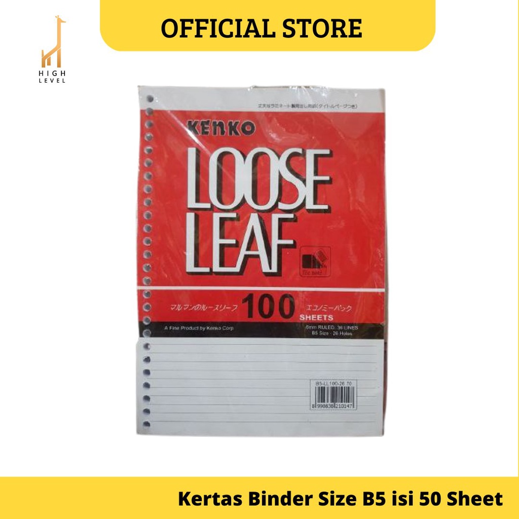 Jual Kertas Binder Kenko Ukuran B5 isi 50 Pcs | Shopee Indonesia