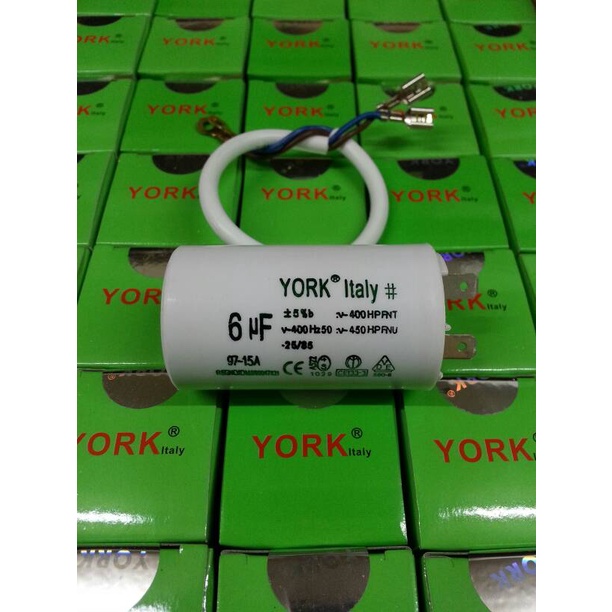 Jual YORK 6 UF - 450V KAPASITOR / CAPACITOR COLOK DAN KABEL (CAPACITOR ...