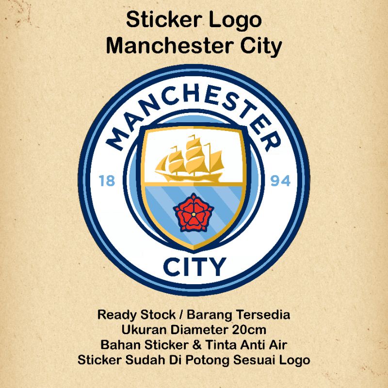 Jual Stiker Manchester City Sticker Manchester City Stiker Bola ...