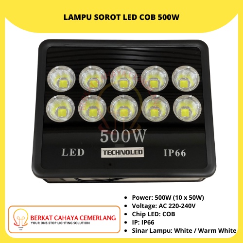 Jual Lampu Sorot LED COB 100W 200W 300W 400W 500W IP66 | Shopee Indonesia